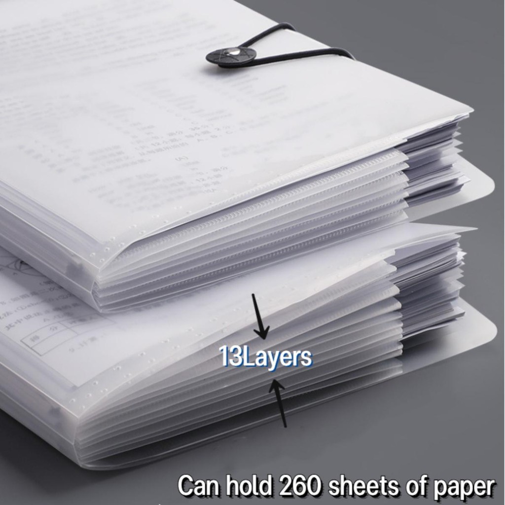 Long Expanding File Foder With 13 Pockets Accordion File Paper Storage ...