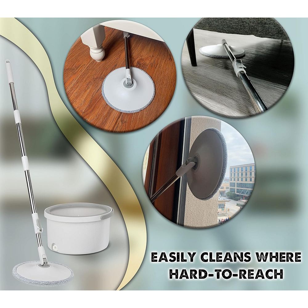 Self Wash Spin Mop 360 Spinner Flat Cleaner Clean and dirty water ...