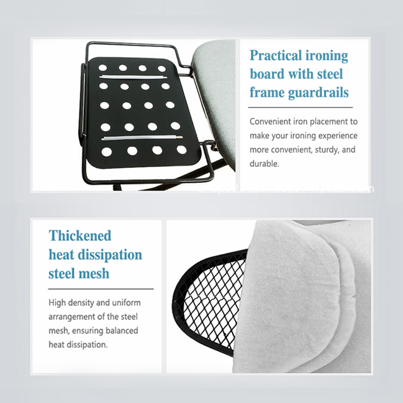 Ironing Board with Safety Iron Rest 6 Gears Height Adjustment iron ...
