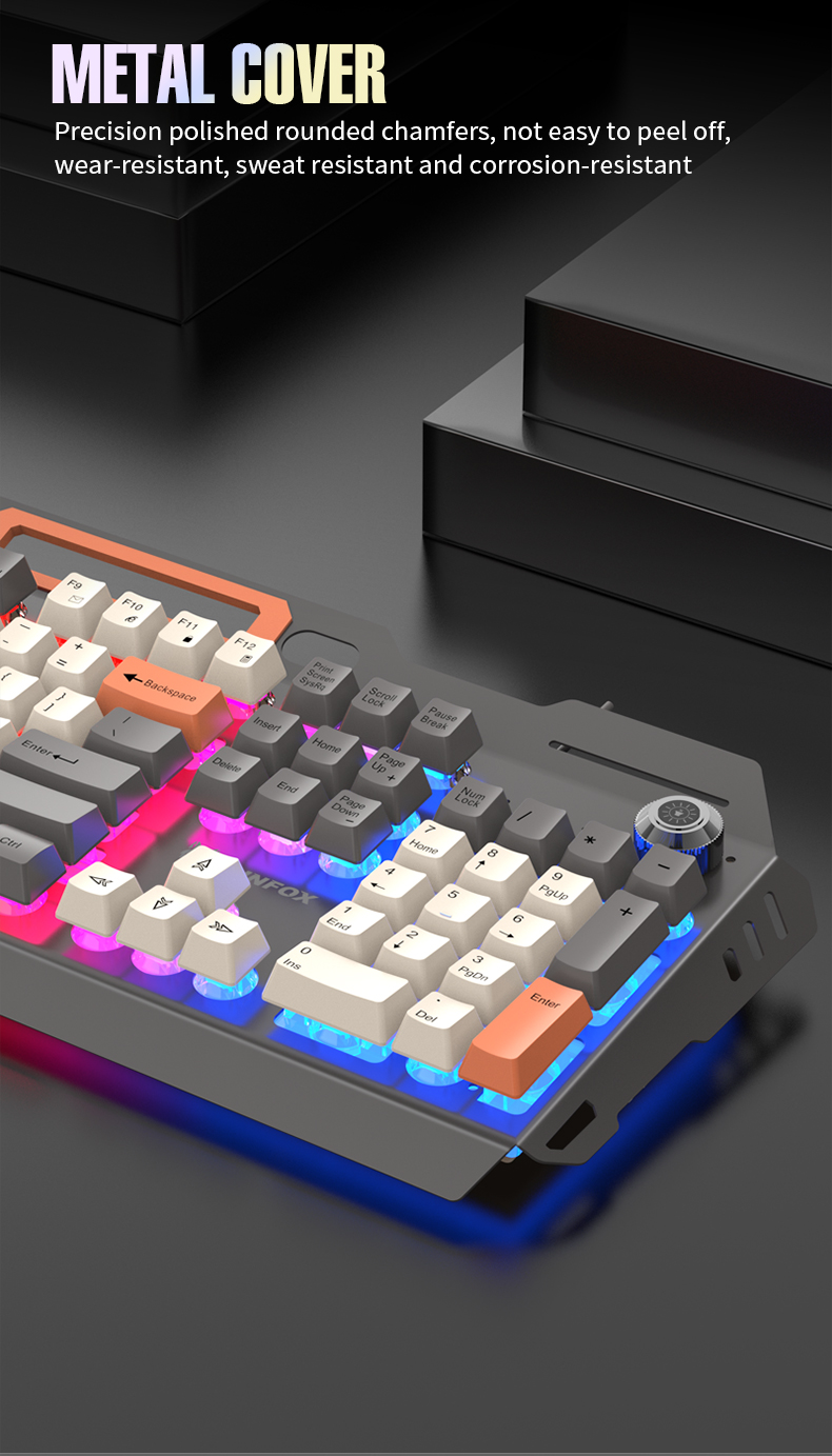 XUNFOX K90 keyboard 104 keys mechanical keyboard gaming keyboard and ...