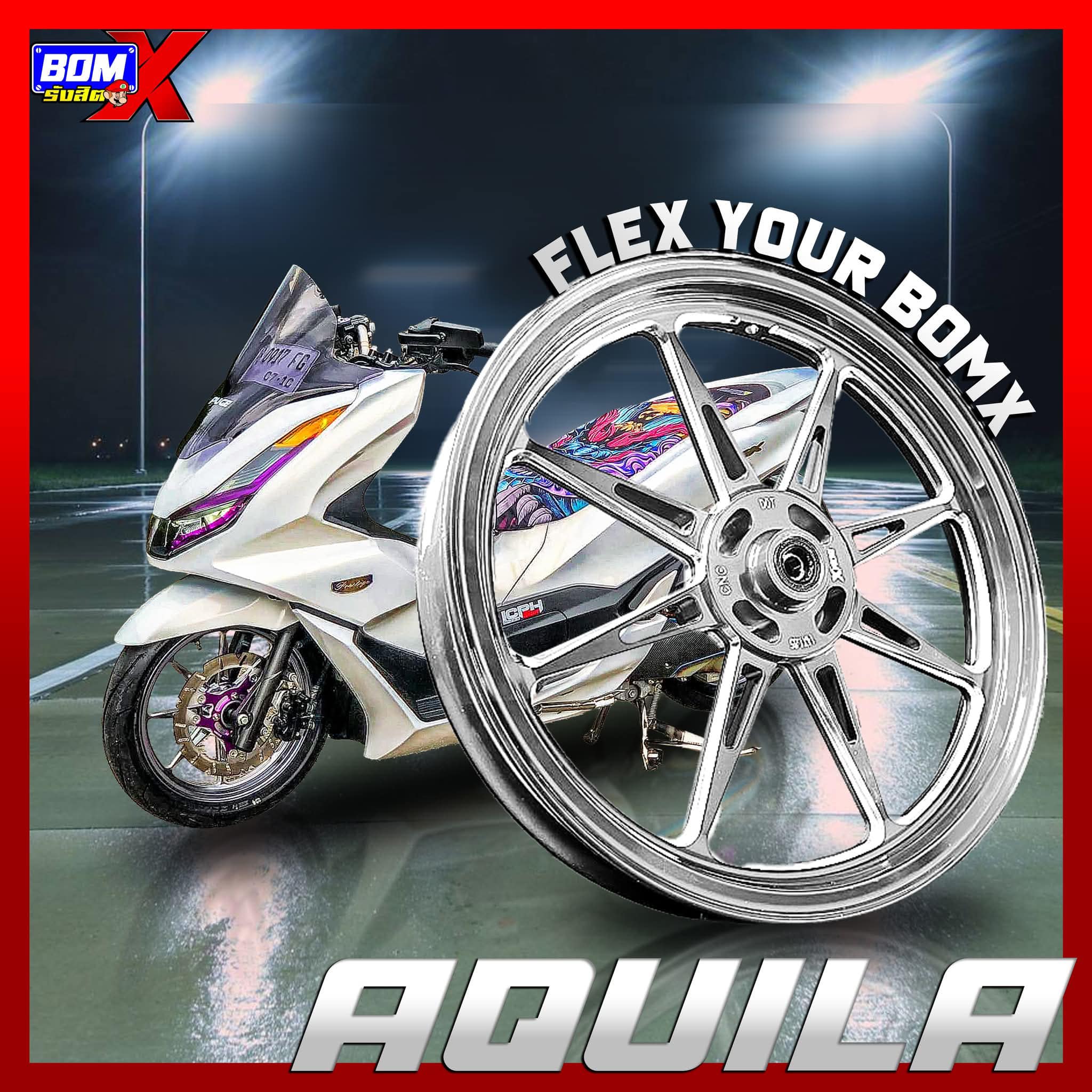 BOM RANGSIT BomX AQUILA Alloy Mags 14S Honda Click 125 For Motorcycle ...