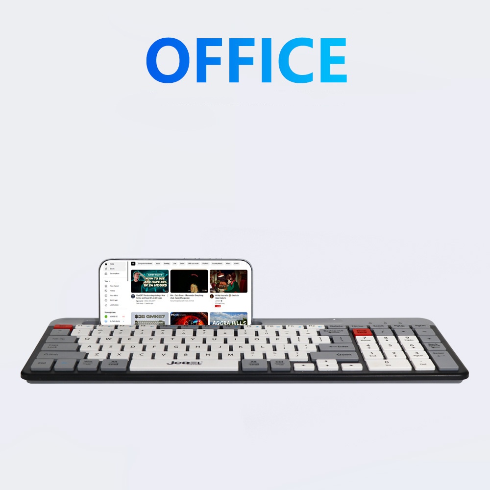 K37 Wired Keyboard, Slim Mechanical Keyboard Gray, Compatible With Mac ...