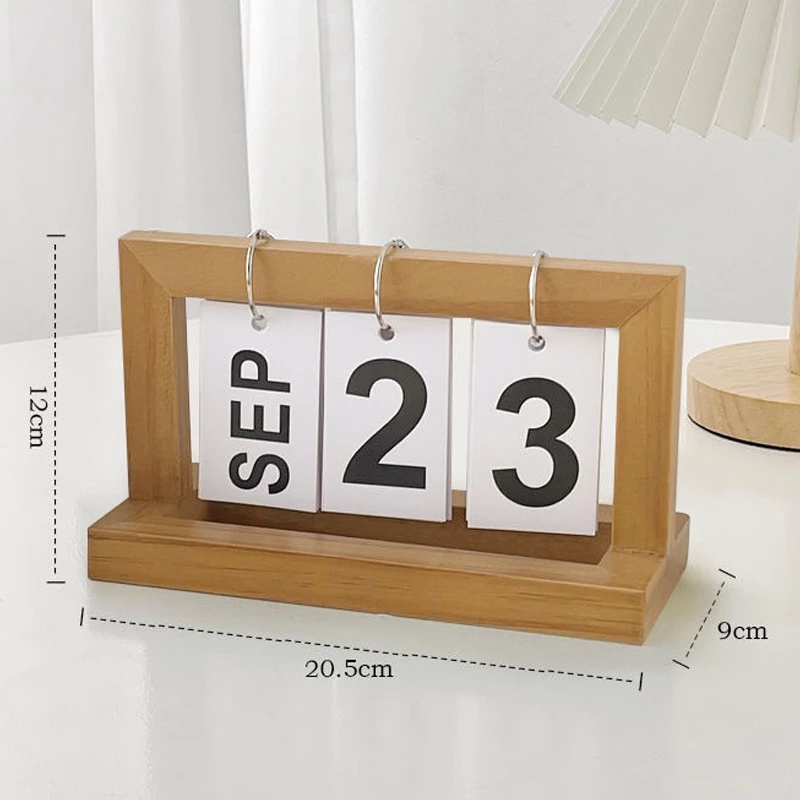 Wooden Calendar Board Minimalist Desktop Table Home Office Decoration ...
