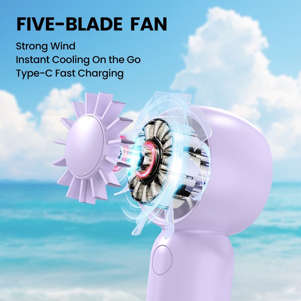 Orashare HF15 Super Mini Fan Portable Baby Handheld Fan 3-Speed Wind ...