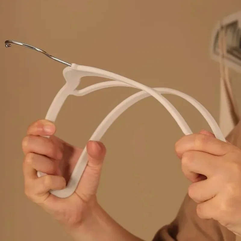 50pcs Elastic Velvet Hanger, Clothes Do Not Deform Drying Rack | Shopee ...