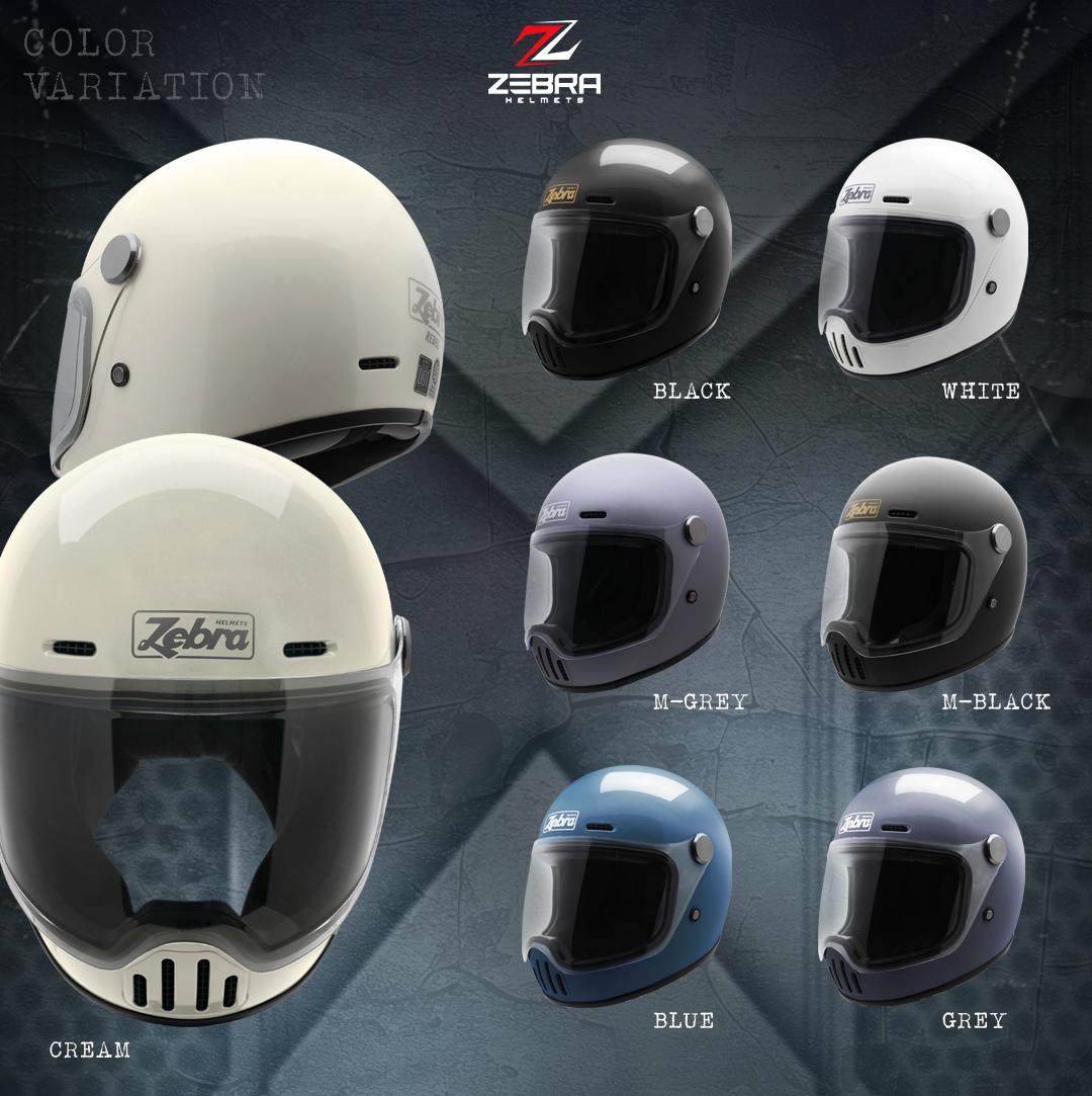 ZEBRA 811 REBEL vintage helmet full face classic helmet for motorcycle ...