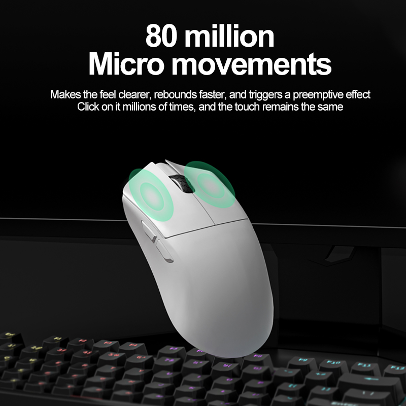 Zifriend M6 PAW 3395 Sensor Lightweight Wireless Gaming Mouse Tri-Mode 26K DPI 1K Hz Kailh GM8.0 ...