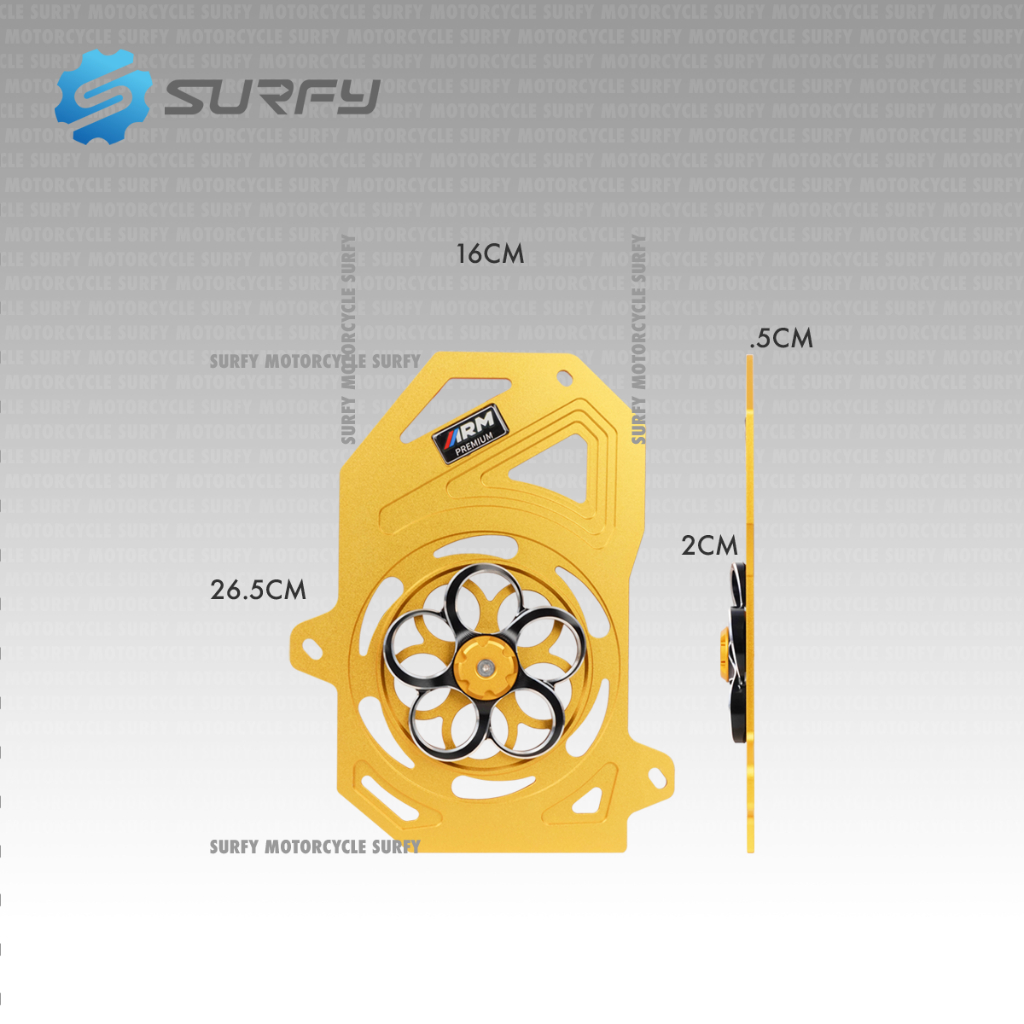 ARM Radiator Cover Windmill Full CNC 2-Color Spinner Design For ADV 160 ...