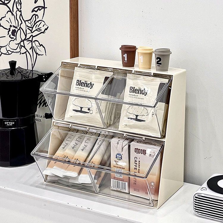 Yooli Acrylic Coffee Storage Box Tea Bag Container Coffee Capsules ...