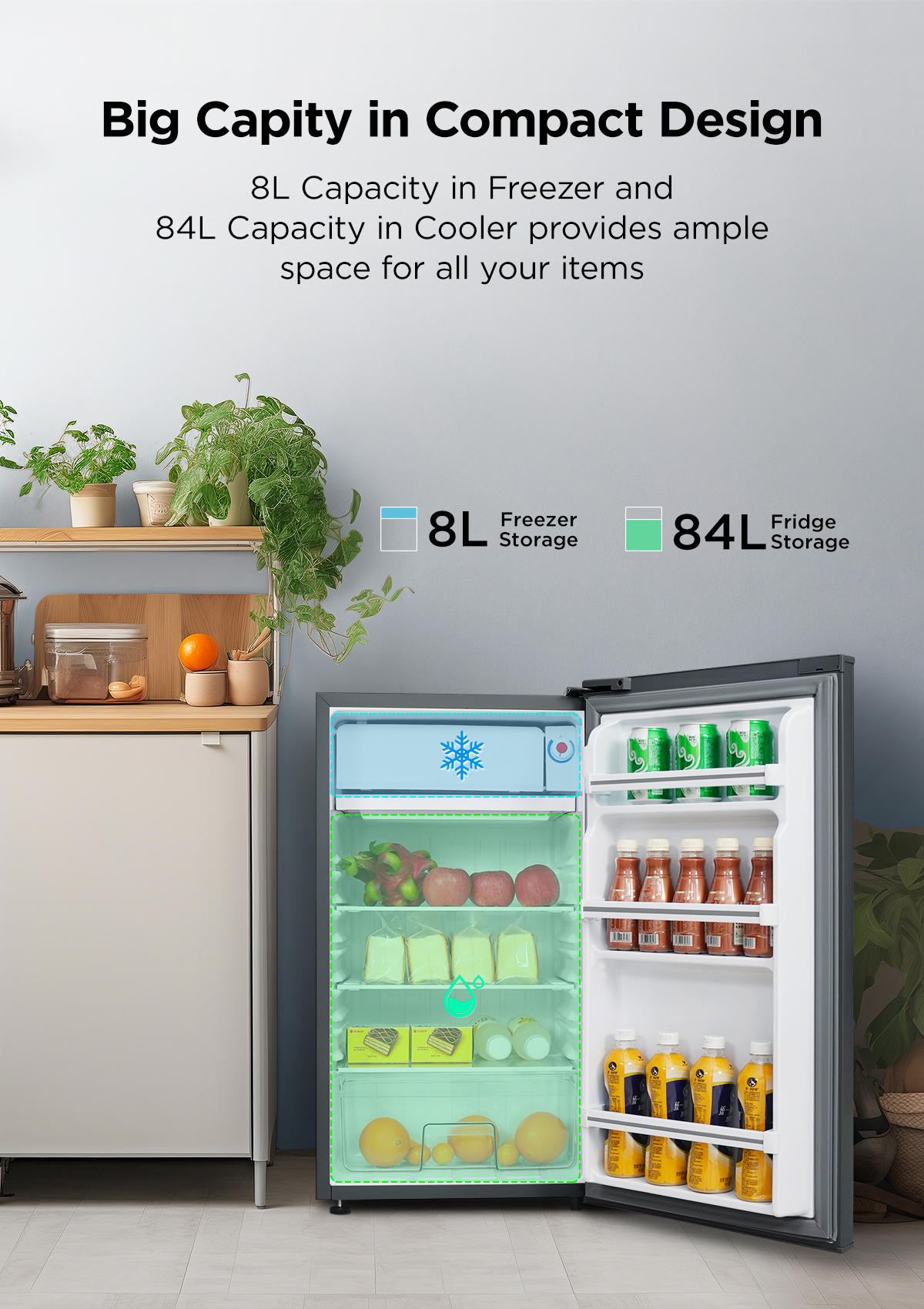 TCL Single-Door Refrigerator - TR-PHB REF (Black) 1.8 & 3.5 cu.ft ...