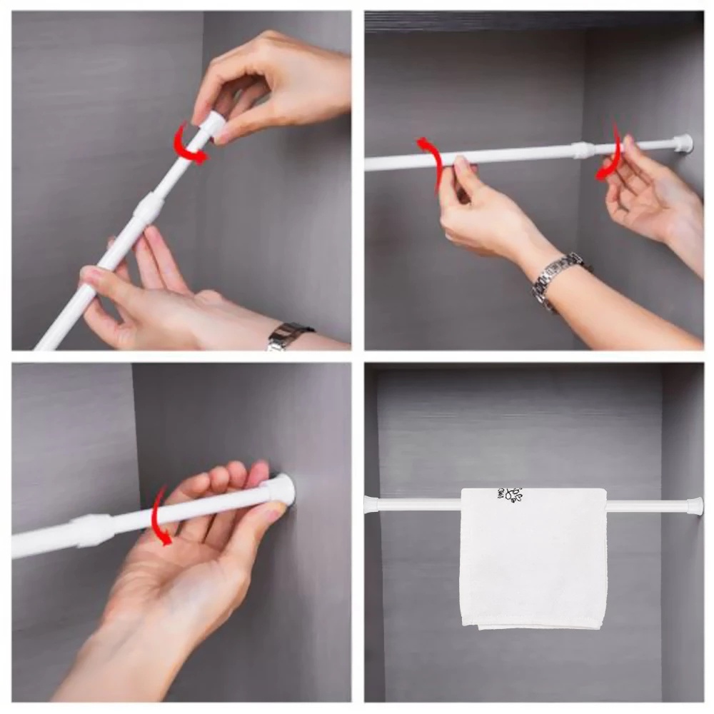 Purpose Spring Loaded Tension Rod Punch-free adjustable telescopic rod ...