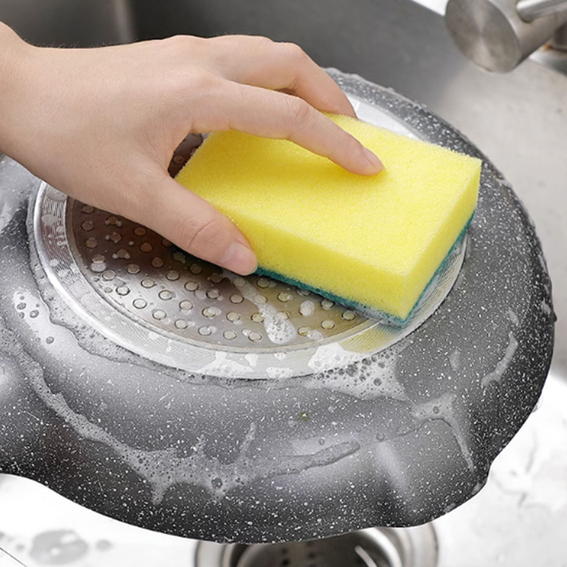 5PCS Dishwashing Sponge Multifunctional Magic Wipe Household Kitchen ...