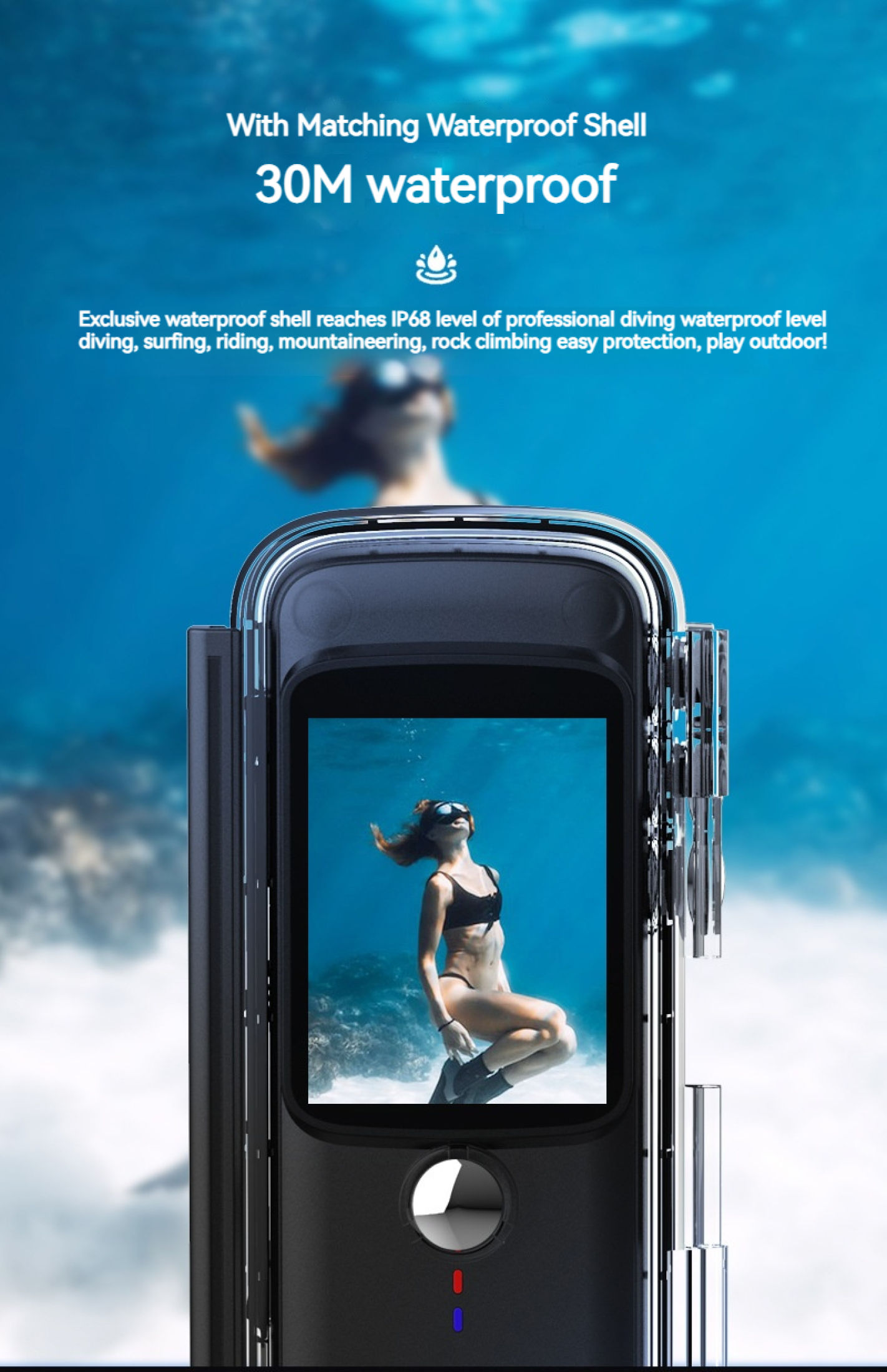 ALSTON A200 ACTION CAMERA 4K outdoor anti shake dual screen waterproof sports Camera Free ...