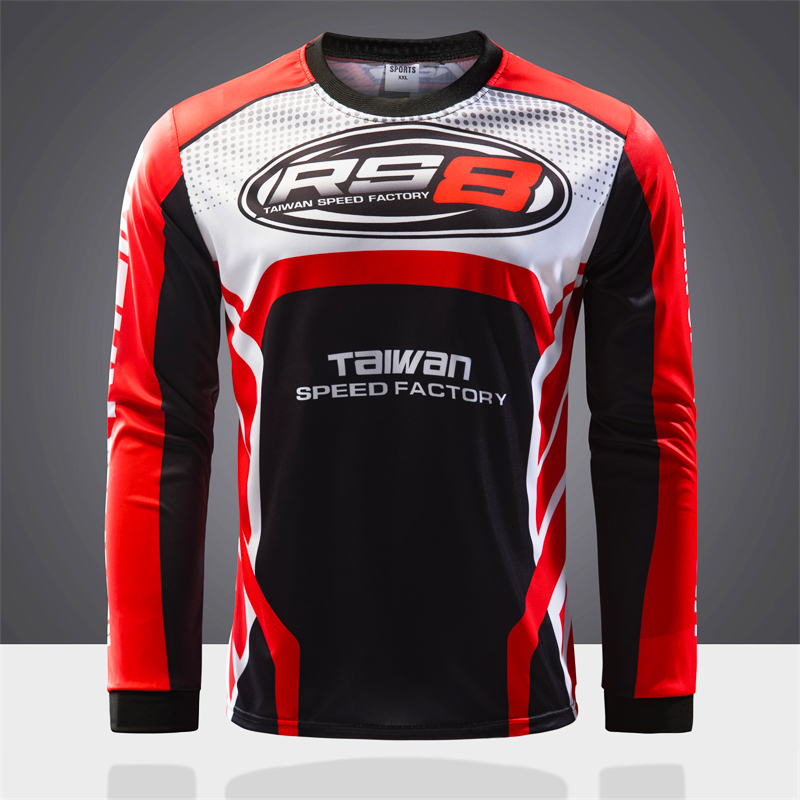 Motor shirt long sleeve for men full tshirt Cycling bike jersey bikers ...