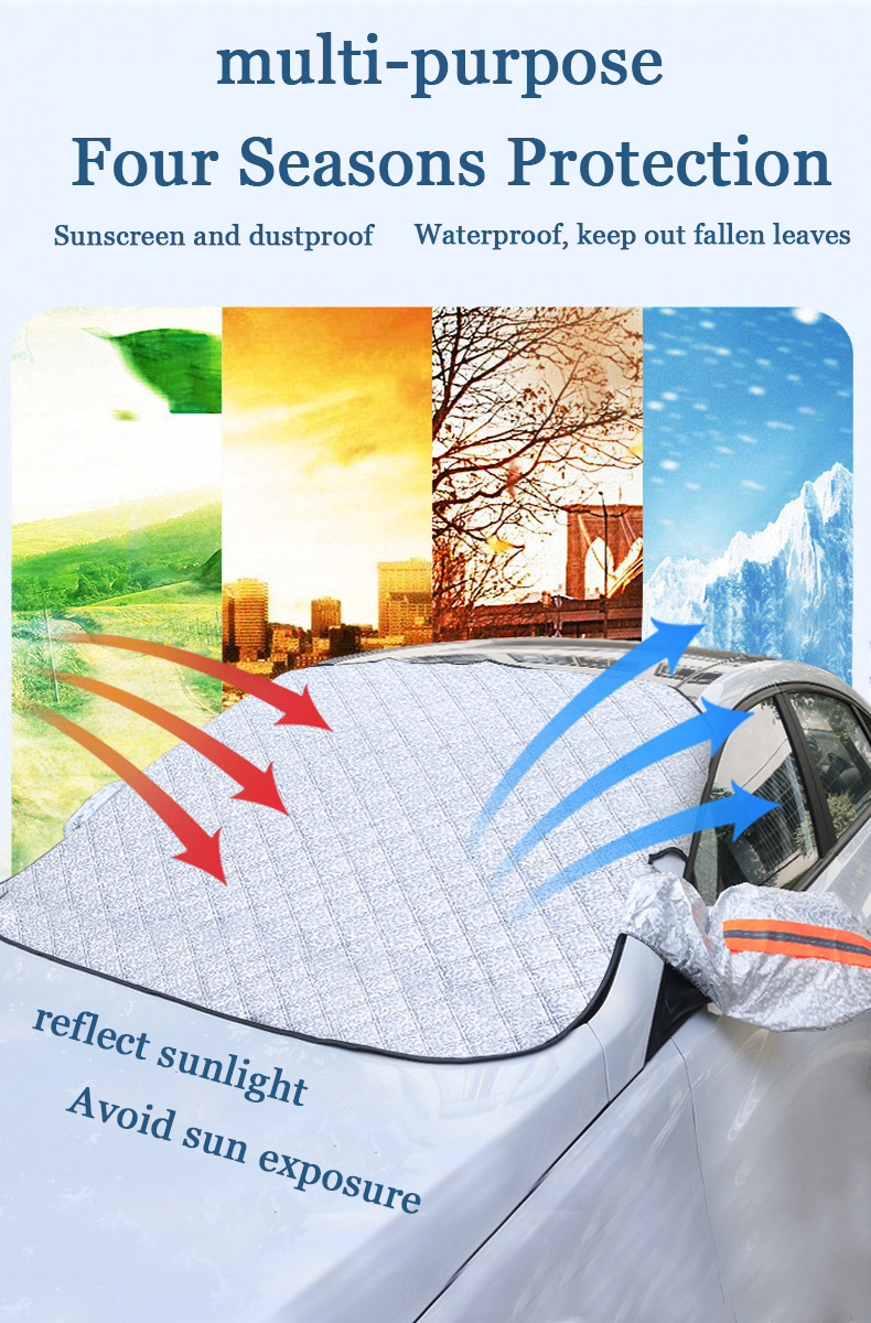 Upgraded 3 layers thickened car windshield cover car sun shade ...