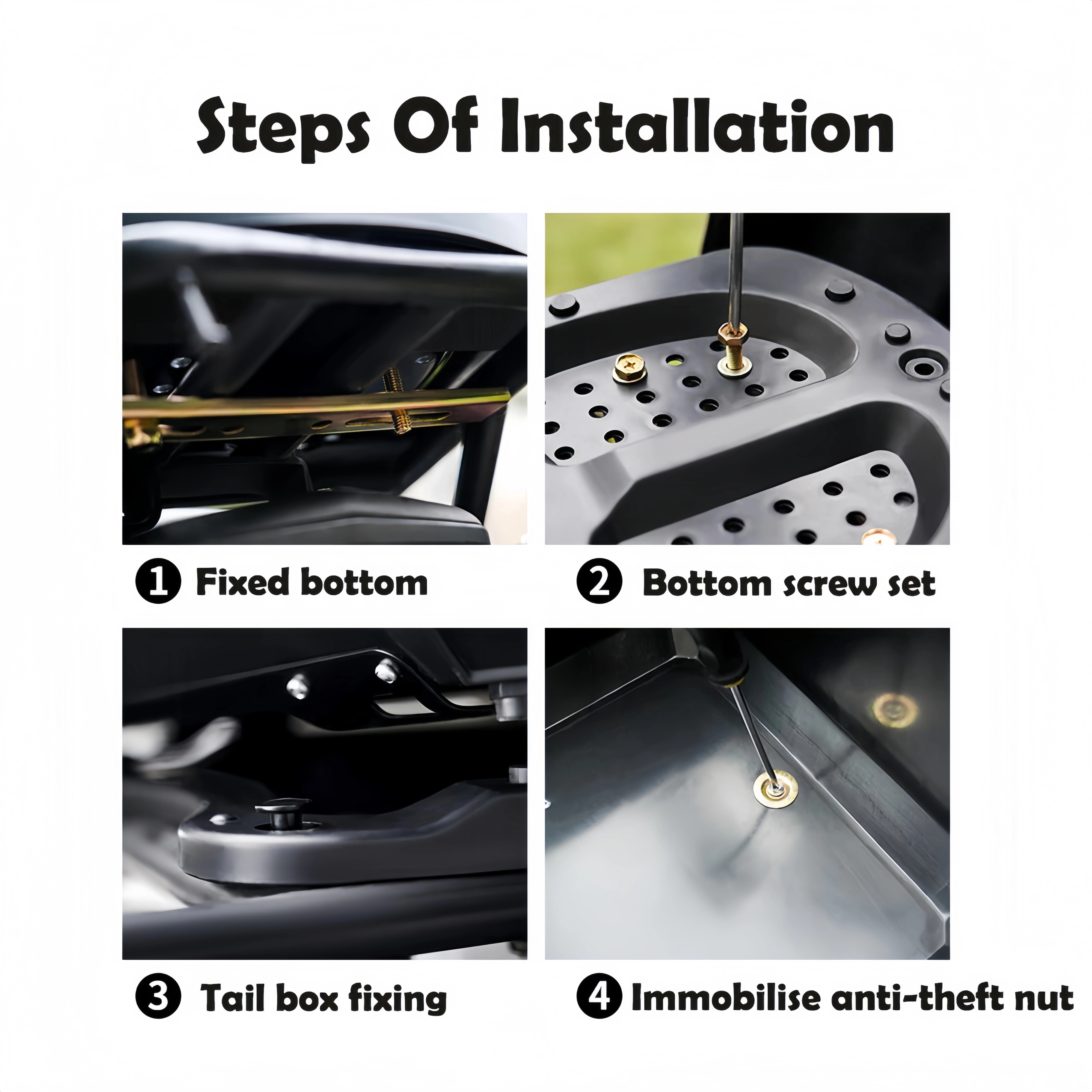 45L Motorcycle Top Box Motorcycle Trunk Luggage storage box Oversize ...