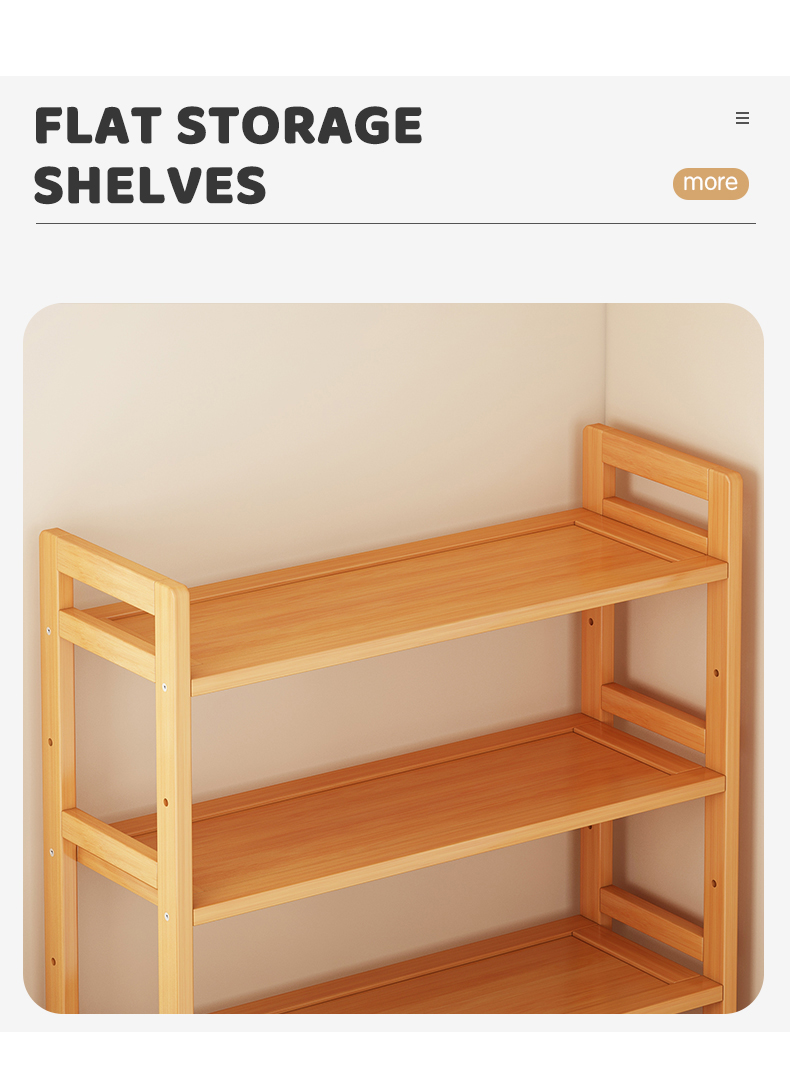 Bamboo Wooden Book Shelf Wooden Shelves Organizer 5/6 Layers Display ...