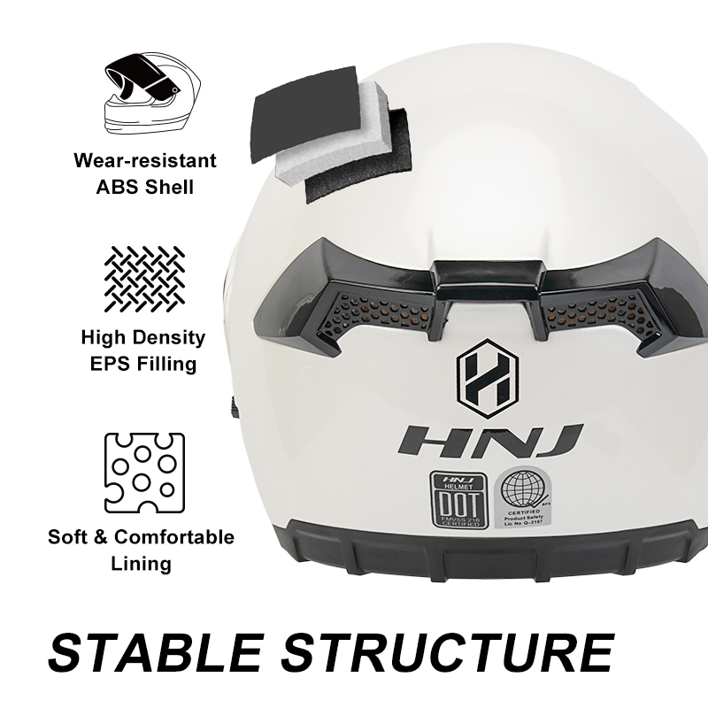 HNJ Modular helmet A119 Motorcycle 2in1 Modular Open Face helmet Dual ...