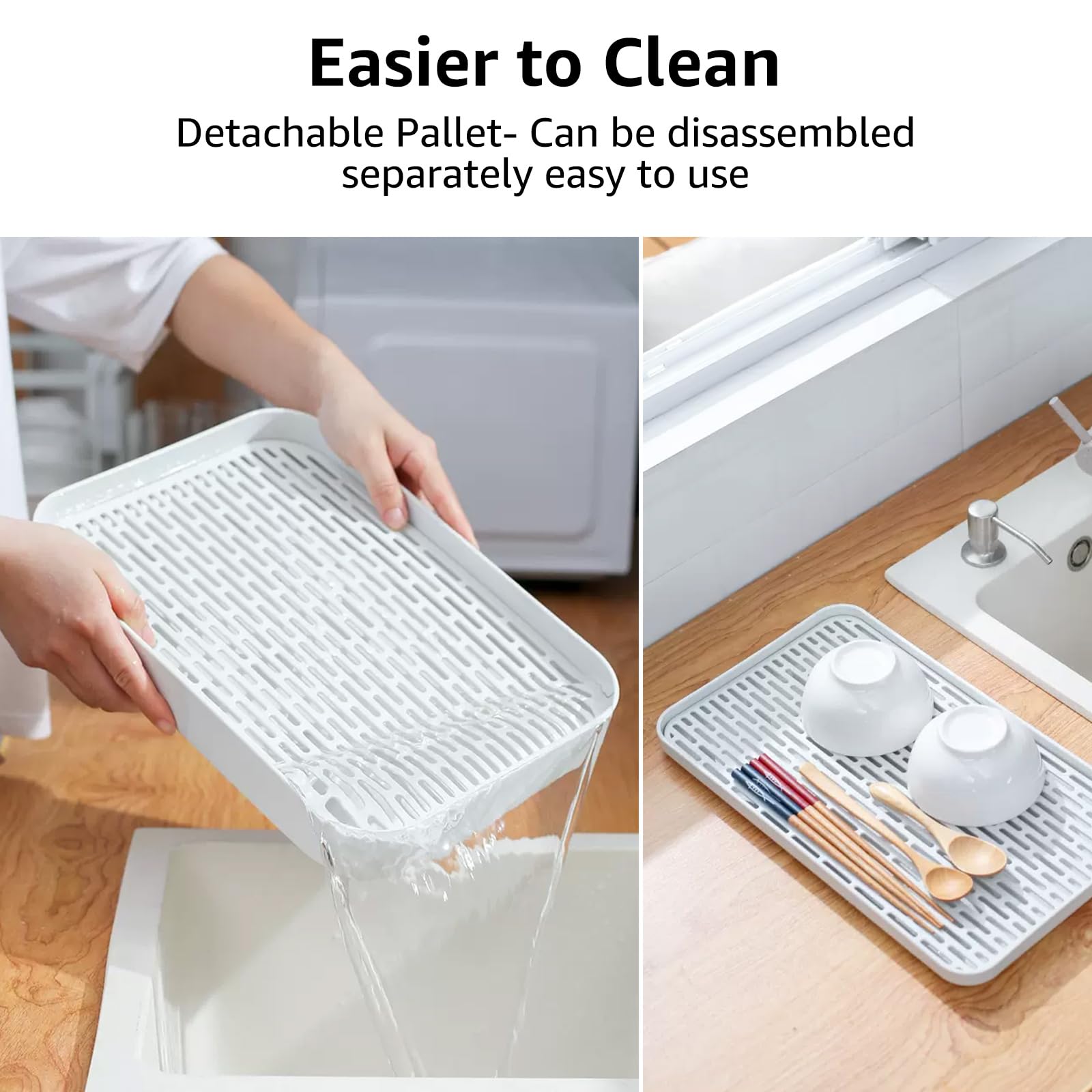 2-Tier Cup holder tea Cups Mugs Drying Rack with Removable Drain Tray ...