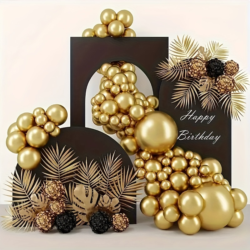 50 PCS 10Inch Metallic Latex Balloons Ideal for Birthdays, Weddings ...