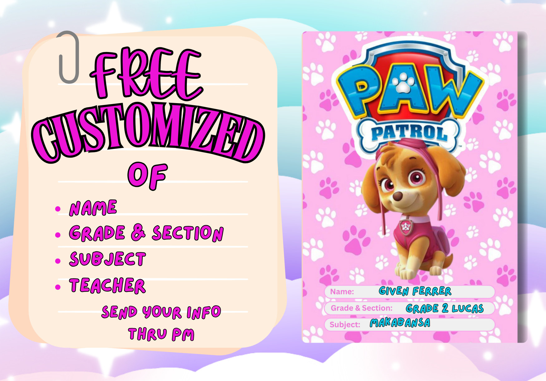 PAW PATROL STAPLED A5 NOTEBOOK WRITING AND COMPOSITION | Shopee Philippines