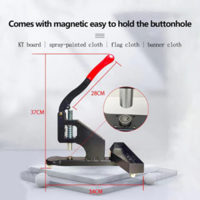HEAVY DUTY Tarpaulin Eyelet Puncher With Mold Wheels Press Puncher Tarpaulin Banner Advertising ...