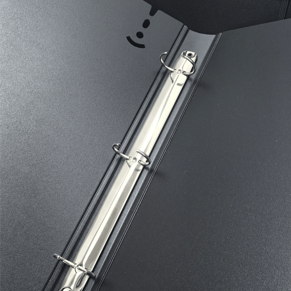 3 Ring Binder Long Size with Fixed Strap Round Rings Binder Refillable ...