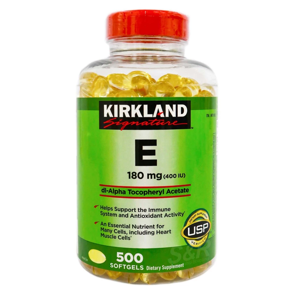 100% Original Kirkland Signature Vitamin E 180mg 500 Softgels | Shopee ...