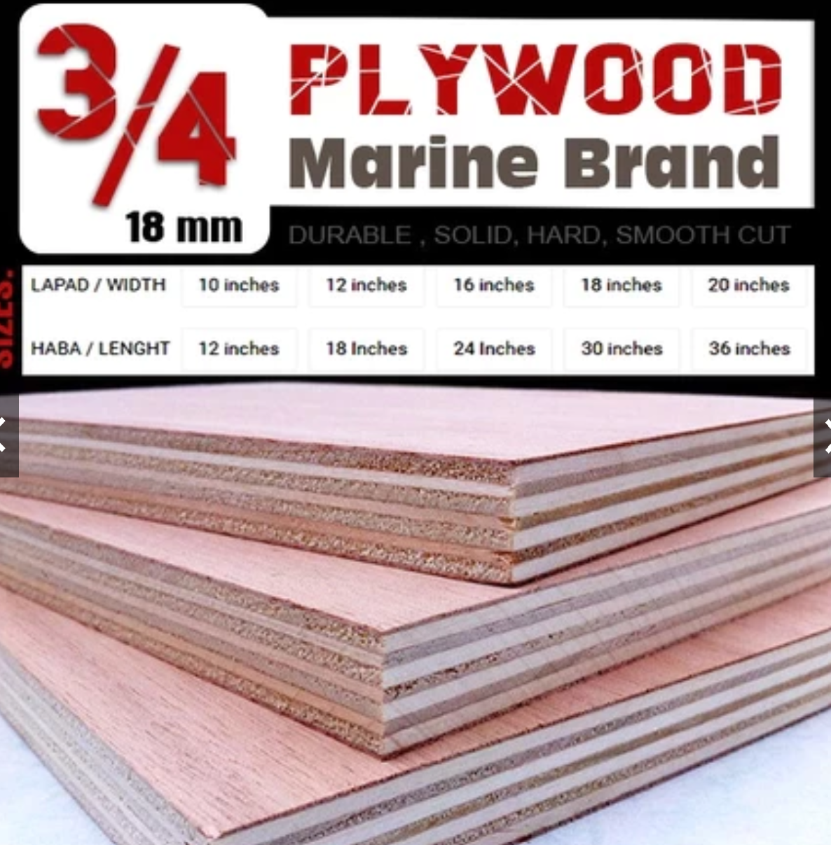 Marine Plywood 3/4 (18mm) – Matibay at Waterproof | For Cabinet, Piso ...
