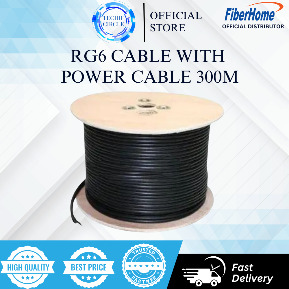 FIBERHOME RG6 COAXIAL CABLE RG6 Siamese Cable 300M and 100M | with ...