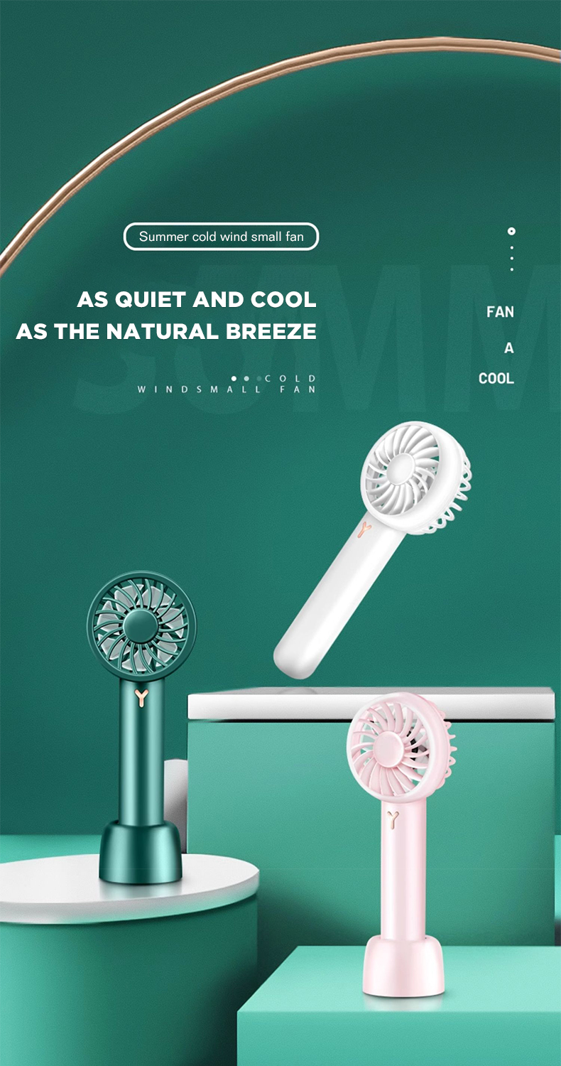Dreepor Mini Fan Portable Rechargeable for School Kids 3 Speed Strong ...