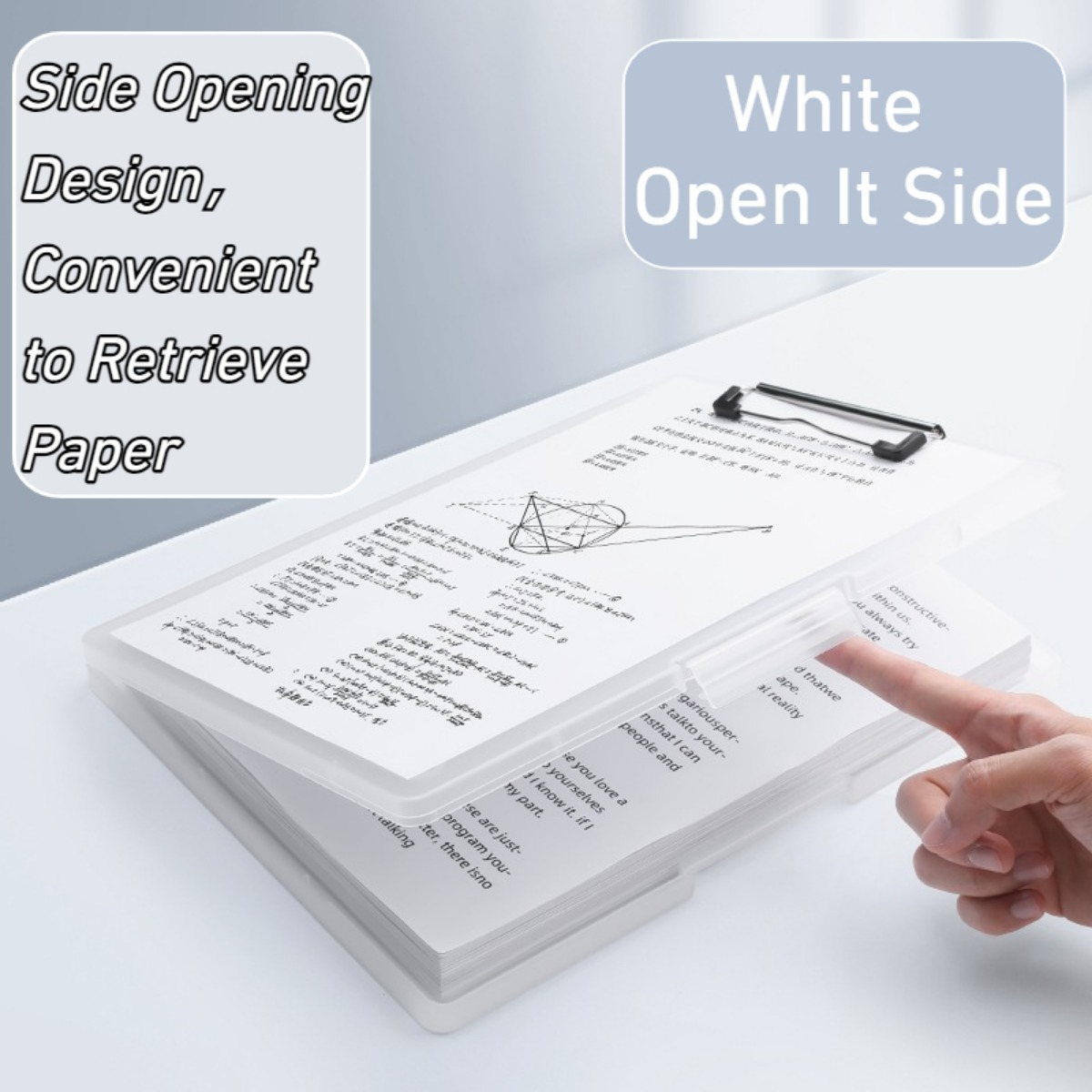 Long Clipboard With File Box 2 in 1 Writing Board Clamp File Storage ...