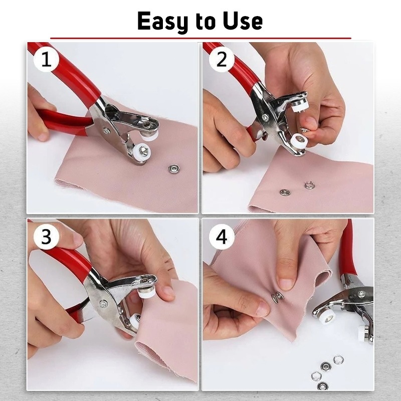 Stainless Snap Button Plier Tools Set Fastener Pliers with Snap Buttons ...