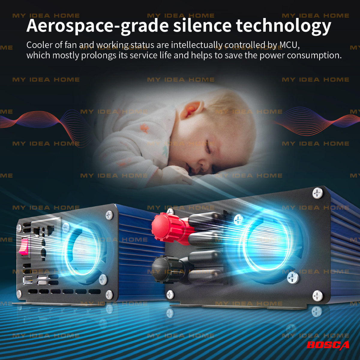 BOSCA Solar Power Inverter 1500W 2000W & 3000W DC12V To AC 220-230V W ...