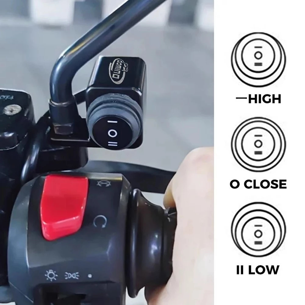 DOMINO Mini Driving Light Switch 3 Way Universal Hazard Fog Light ON ...