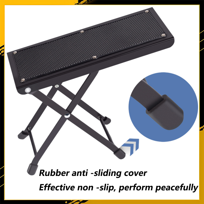 Heart String Guitar Foot Rest Anti- Slip Foldable 4-Position Height ...