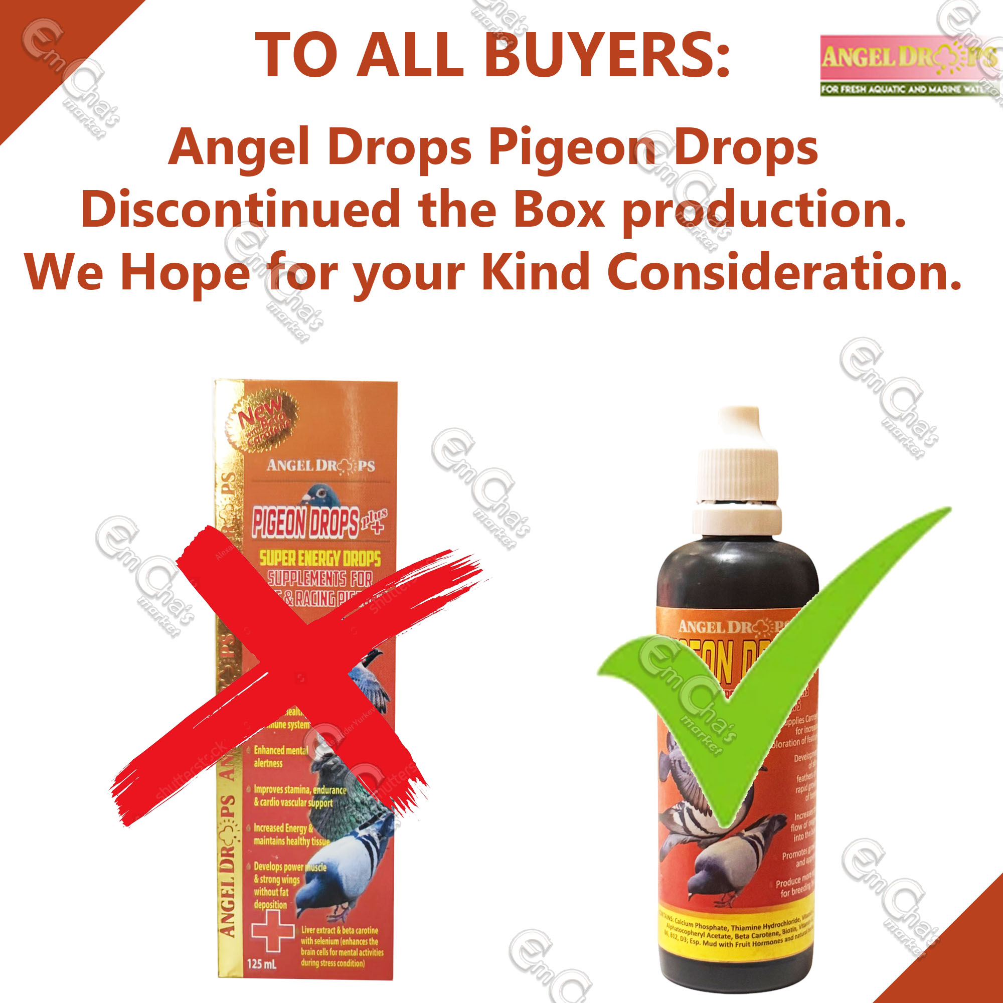 Angel Drops Pigeon Drops Plus 120ml (brd) Racing Pigeons Racing ...