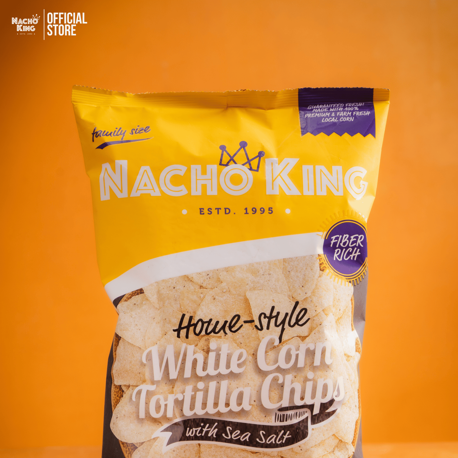 Nacho King Home-Style White Corn Tortilla Chips with Sea Salt 283g ...