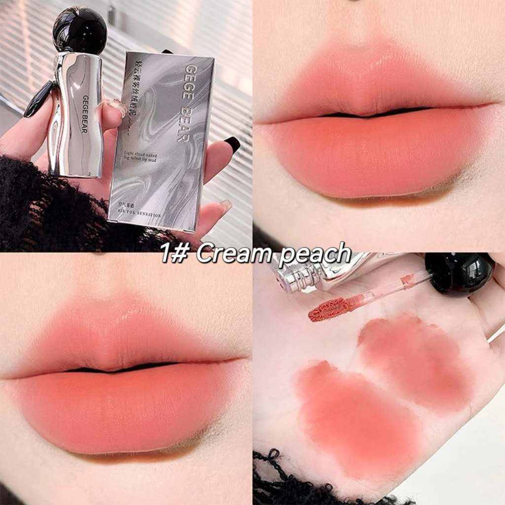 New Gege Bear Light cloud naked fog velvet lip mud | Shopee Philippines