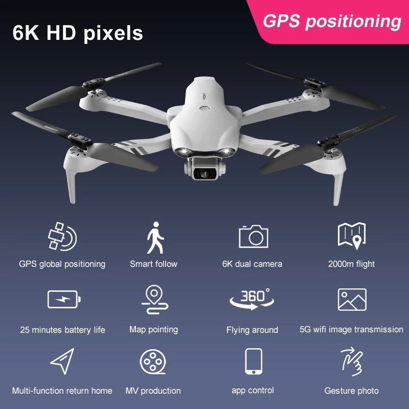 DJI Drone With Camera Dual camera 4k/8k wifi mini set remote controlled ...