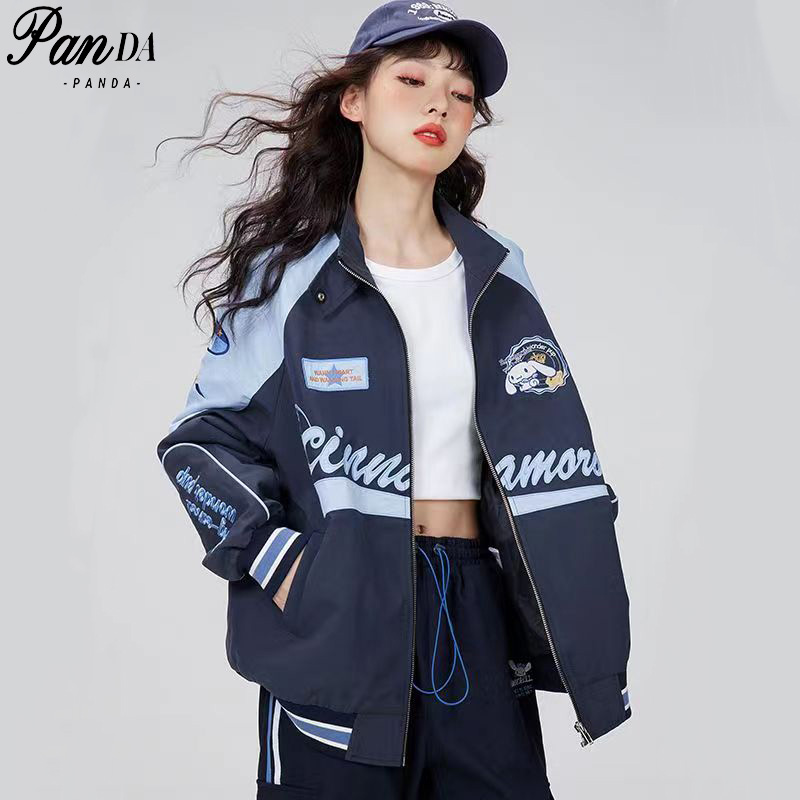 PANDN Sanrio Cinnamoroll Vintage Embroidered Women Racing Jacket ...