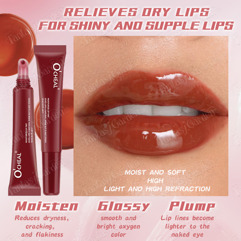 OCHEAL Water Light Dudu Lipstick Mirror Liquid Lip Gloss Lip Rich Lip ...