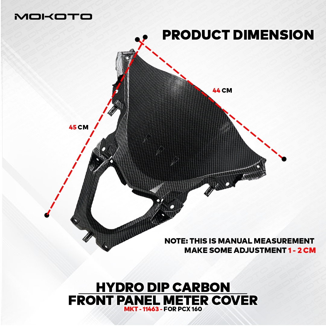 MOKOTO HONDA PCX 160 FRONT PANEL METER COVER CARBON FINISH FAIRING ABS ...