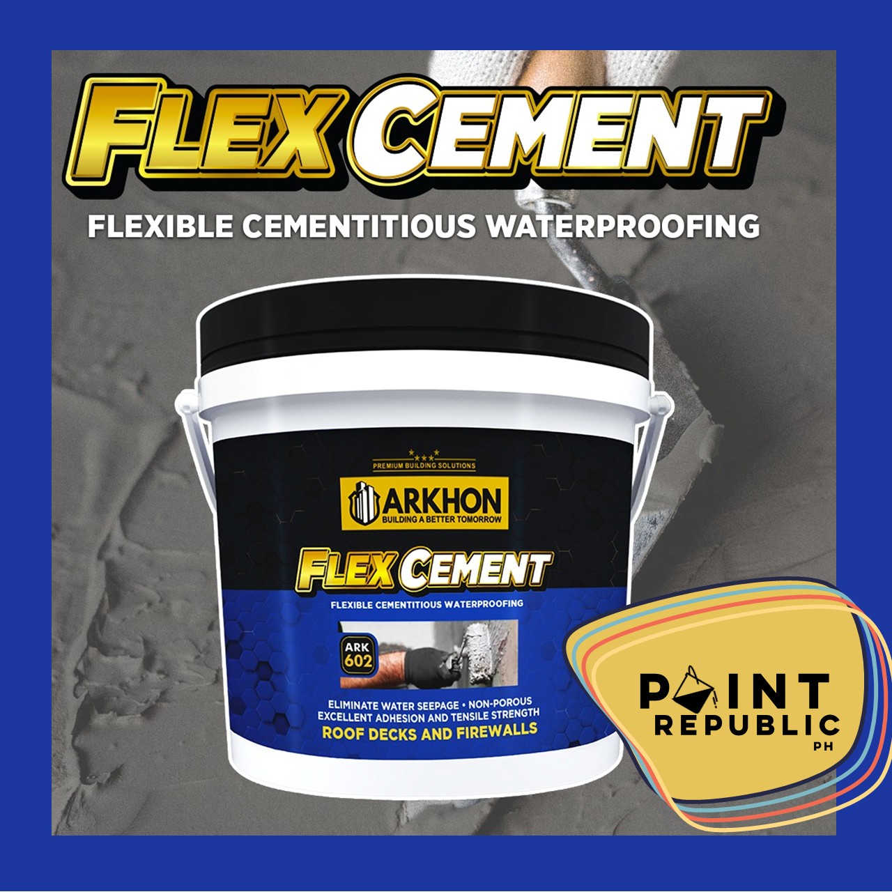 ARKHON FLEX CEMENT Flexible Cementitious Waterproofing (4L-GALLON / 1L ...