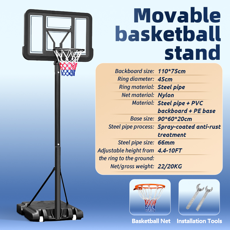 Basketball hoop with stand outdoor movable indoor lifting basketball ...