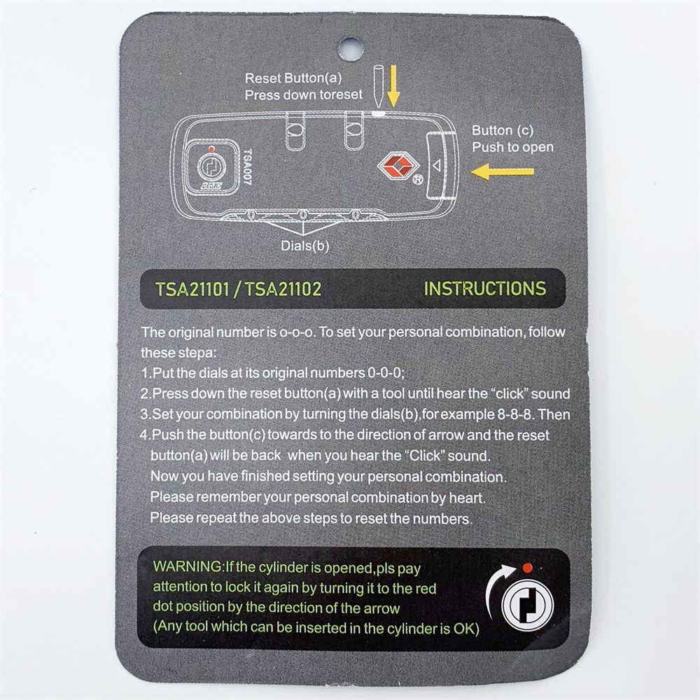 TSA Luggage Lock Replacement 3 Digits Combination Code Lock TSA007 ...