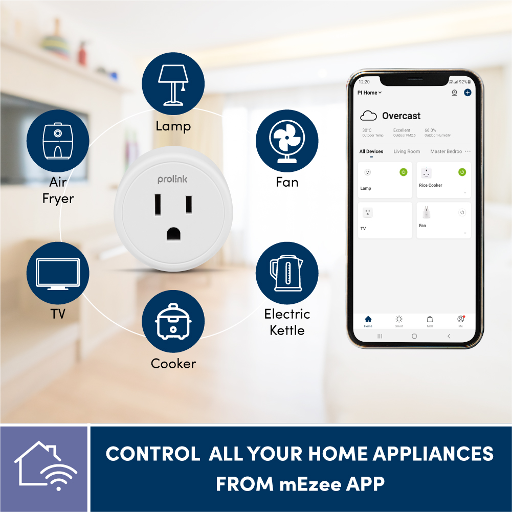 Prolink DS-3201-US WiFi Smart Socket and Smart Plug with Timer and ...