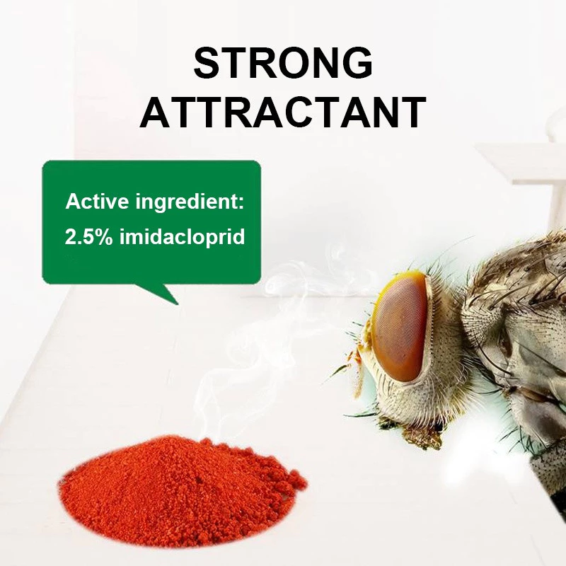100Packs Effective Fly Killing Bait Powder Killer Pest Control ...