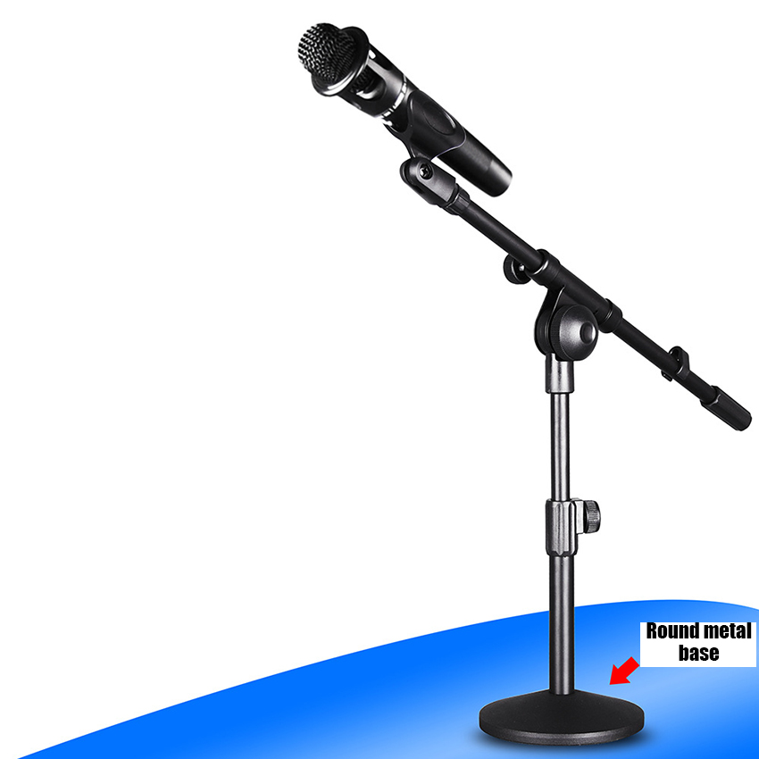 Heavy Duty Small Microphone Stand Metal Mic desktop Stand for Indoor ...