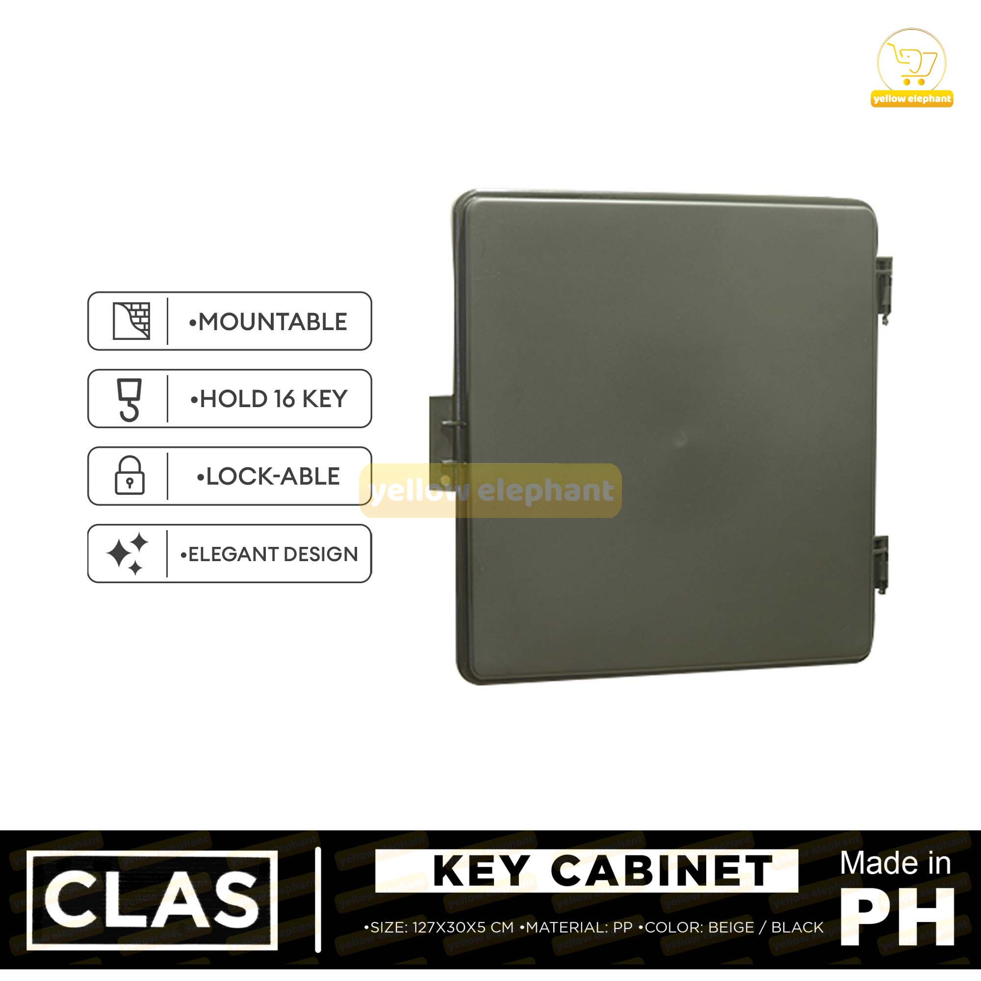 Clas Plastic Key Holder Cabinet 27 x 30cm Holds 16 Keychains Susi Chain ...